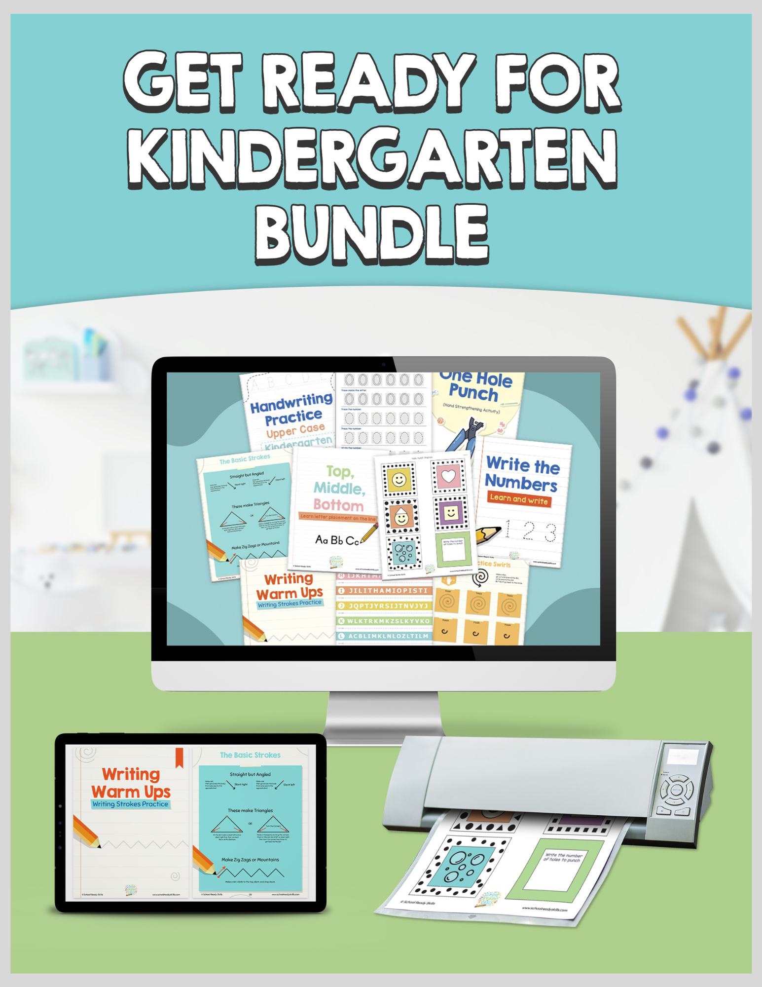 Get Ready for Kindergarten Bundle: Build Writing Skills – School Ready ...